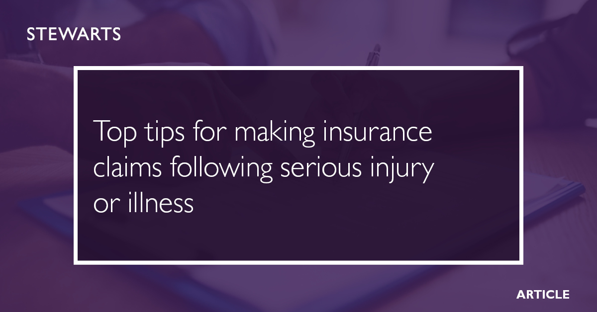 Top tips for making insurance claims following serious injury or ...
