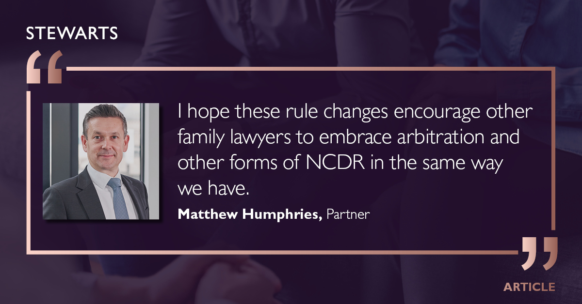 A guide to the new non-court dispute resolution family procedure rules - Stewarts