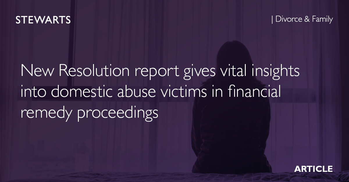 New Resolution report gives vital insights into domestic abuse victims ...