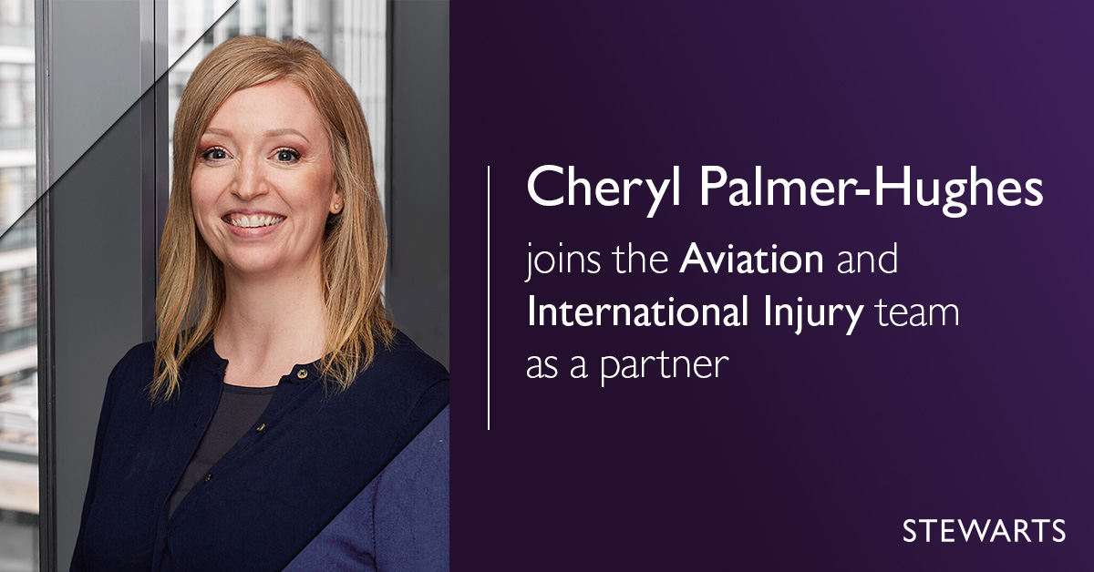 International injury expert Cheryl Palmer-Hughes joins Stewarts - Stewarts