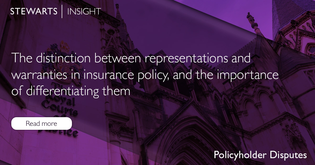 The distinction between representations and warranties in insurance ...