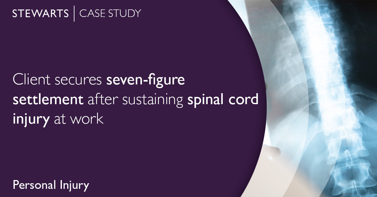 Client secures seven-figure settlement after sustaining spinal cord ...