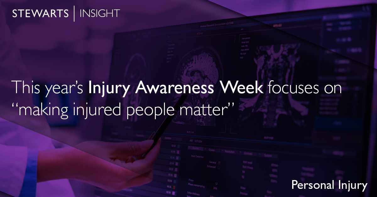This year’s Injury Awareness Week focuses on “making injured people ...