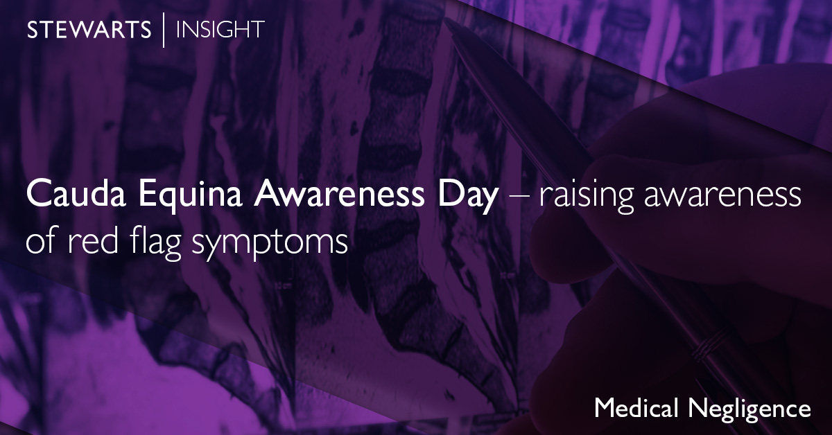Cauda Equina Awareness Day – raising awareness of red flag symptoms ...