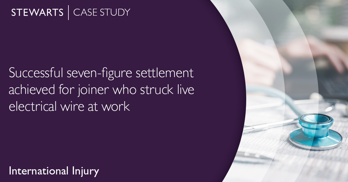 Successful seven-figure settlement achieved for joiner who struck live ...