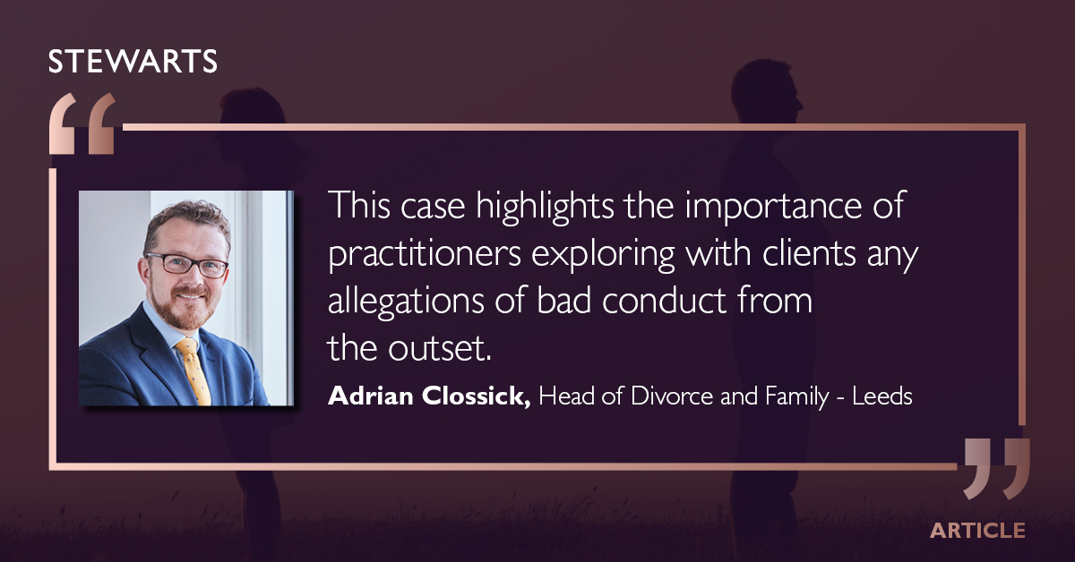 Poor conduct in financial remedy proceedings can lead to an adverse ...