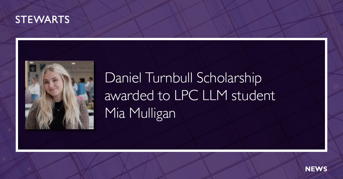 Daniel Turnbull Scholarship awarded to LPC LLM student Mia Mulligan ...